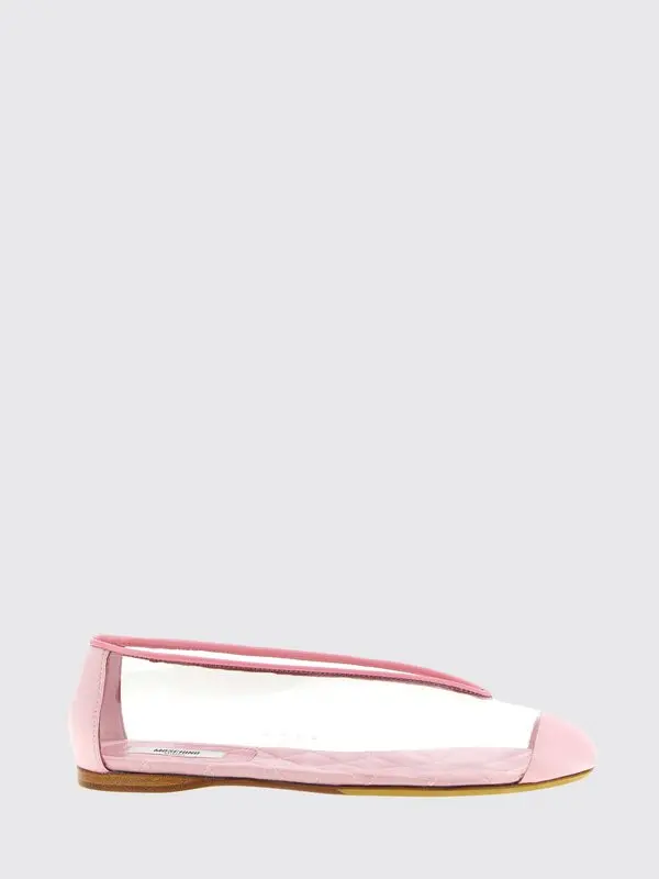 Moschino Pvc And Satin Ballet Flats - Pink