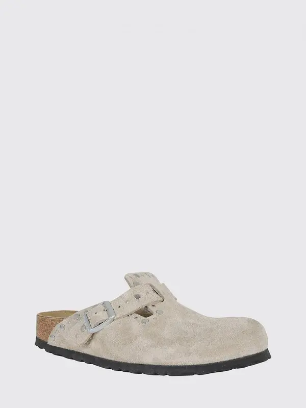 BIRKENSTOCK Slip-on Shoes With Buckle Detail - Beige