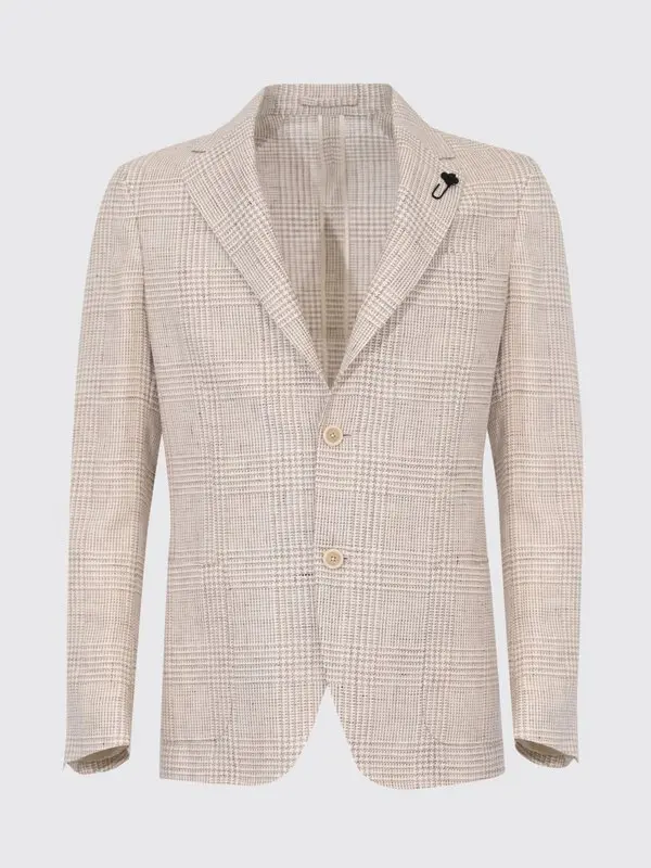 LARDINI Plaid Blazer - Beige