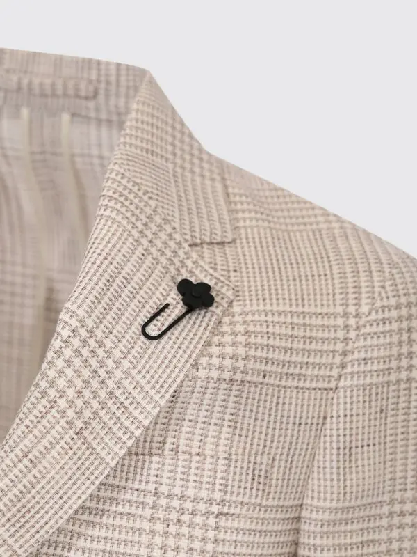 LARDINI Plaid Blazer - Beige