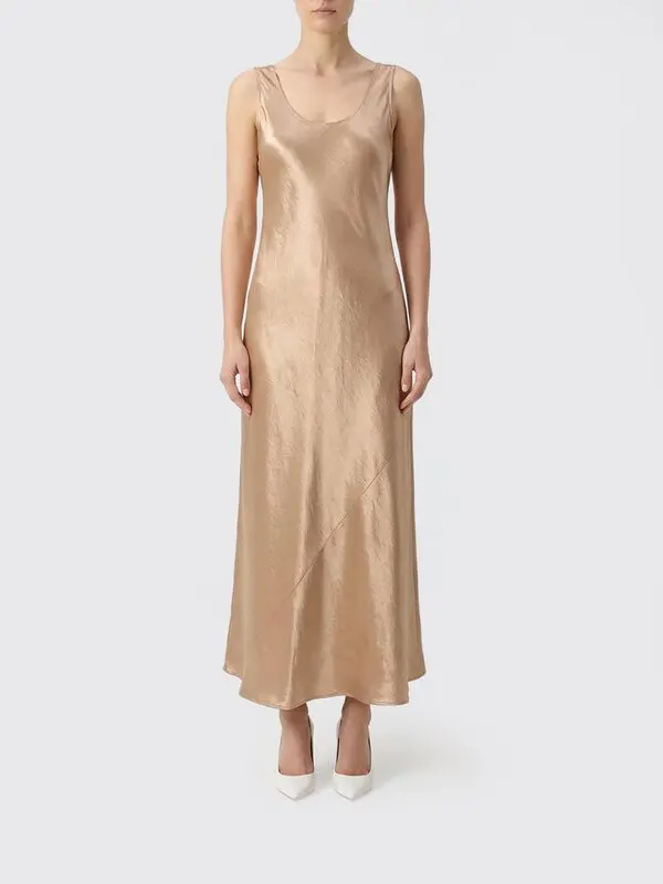 Max Mara Satin Midi Dress - Beige