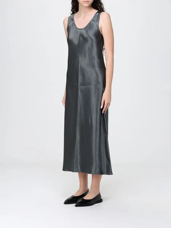 Max Mara Satin Midi Dress - Grey