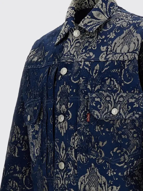 Junya Watanabe Printed Denim Jacket - Blue
