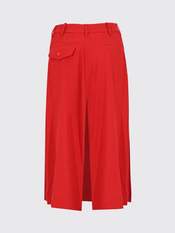 SEMICOUTURE Pleated Midi Skirt - Red