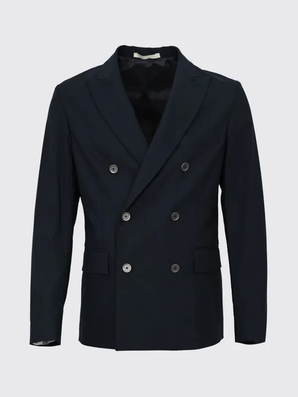 PAOLO PECORA Double Breasted Jacket - Blue