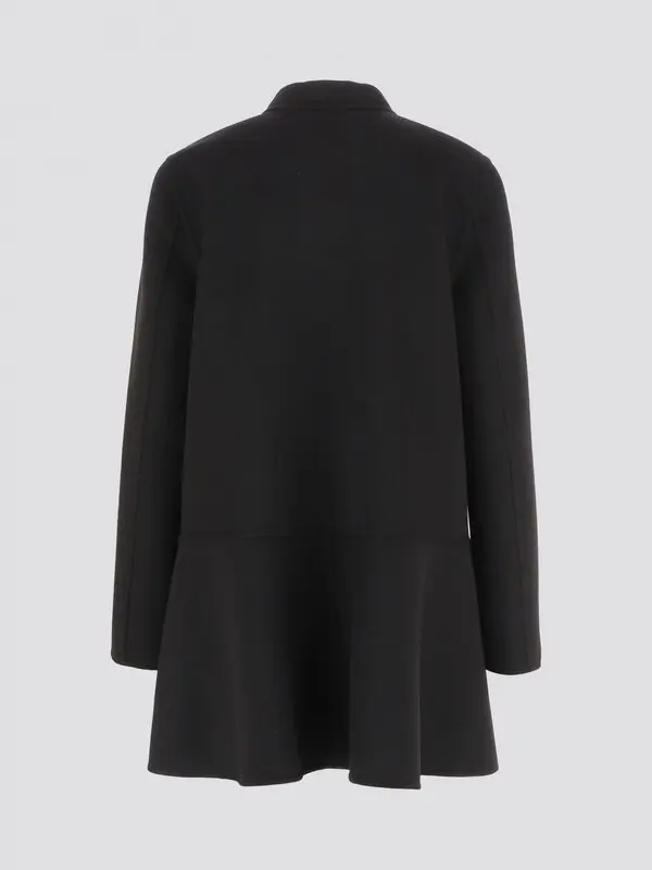 Valentino Garavani Button Detailed Coat - Black