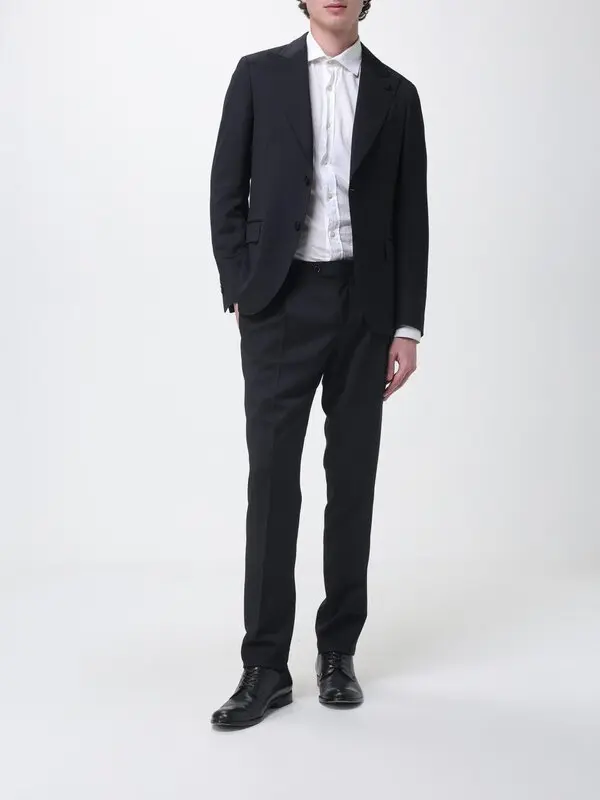 LARDINI Virgin Wool Single-breasted Suit - Black