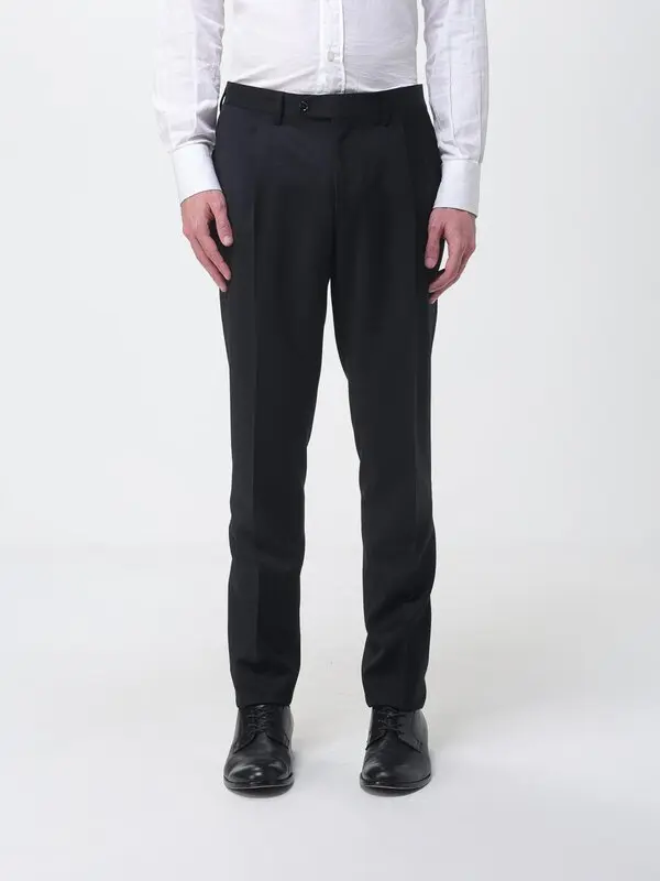 LARDINI Virgin Wool Single-breasted Suit - Black