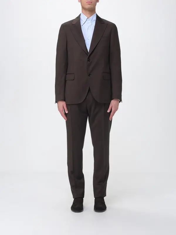 LARDINI Virgin Wool Single-breasted Suit - Brown