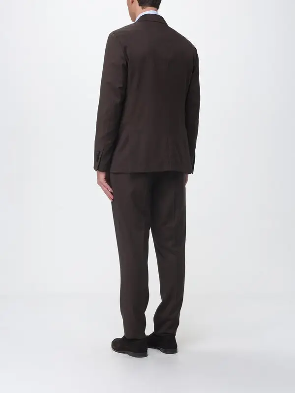 LARDINI Virgin Wool Single-breasted Suit - Brown