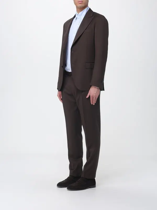 LARDINI Virgin Wool Single-breasted Suit - Brown