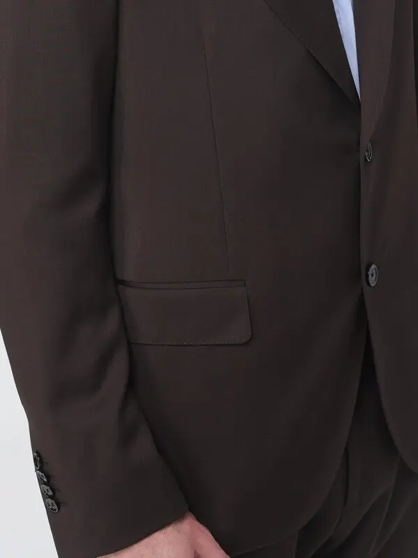 LARDINI Virgin Wool Single-breasted Suit - Brown
