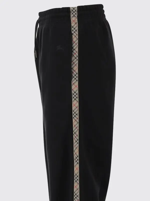 Burberry Cotton Jogging Trousers With Signature Check Side Panels