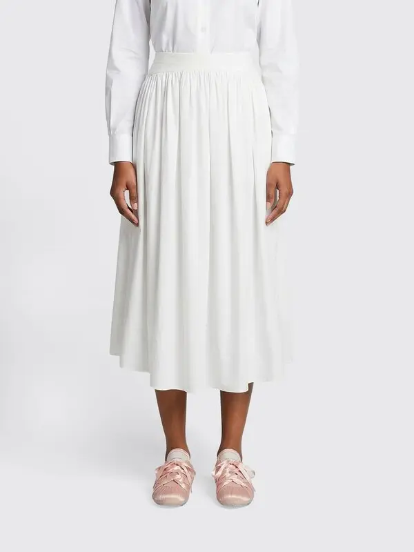 Simone Rocha Cotton Midi Skirt - White