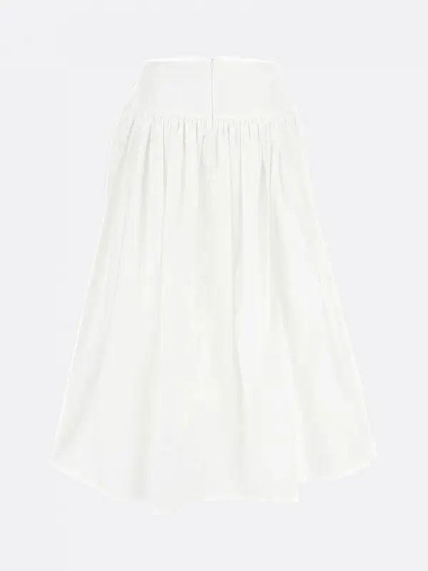 Simone Rocha Cotton Midi Skirt - White