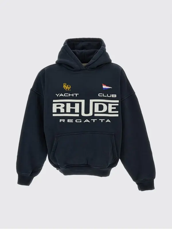 Rhude Cotton Hoodie - Black