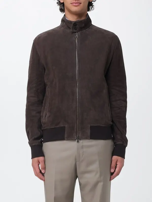 Boglioli Suede Bomber Jacket - Cocoa