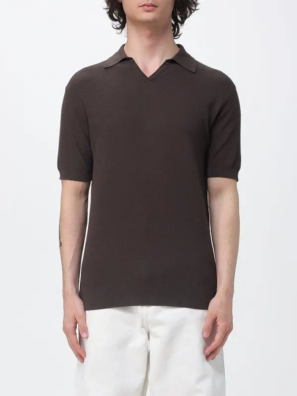 Boglioli Cotton Knit Polo Shirt