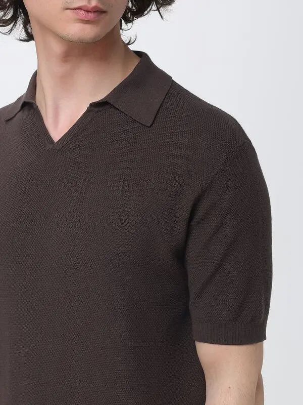 Boglioli Cotton Knit Polo Shirt