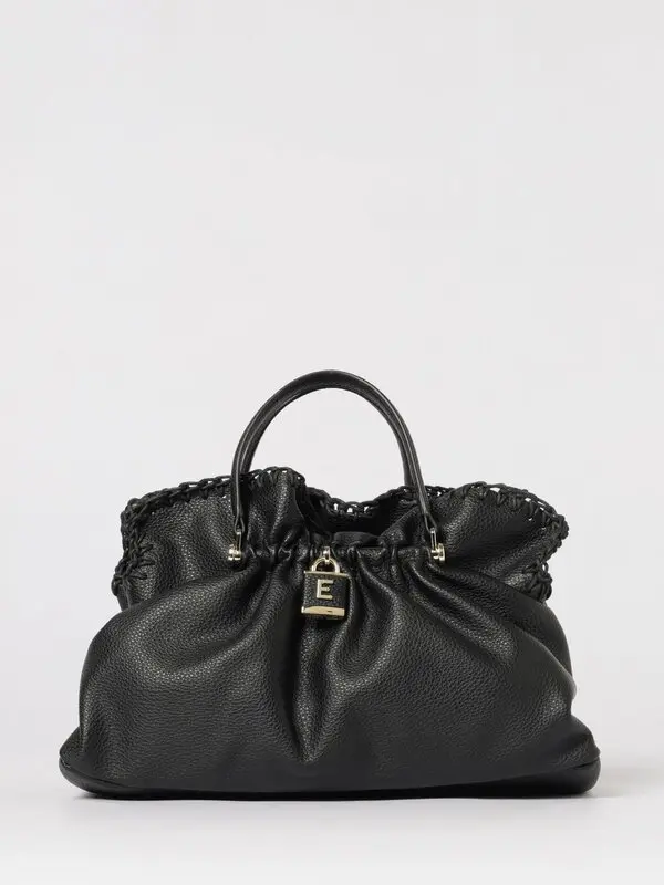 ERMANNO FIRENZE Grained Leather Bag - Black