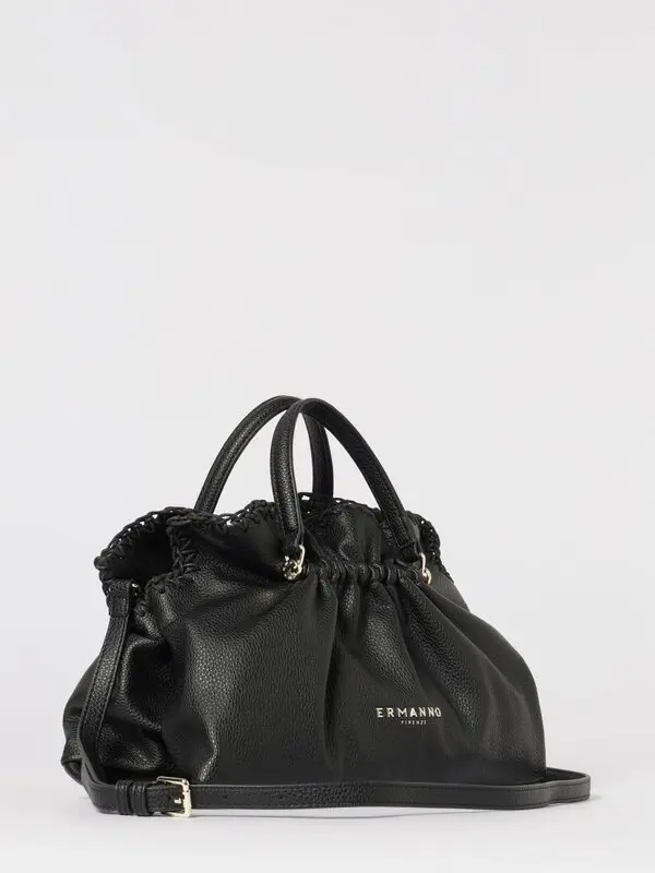 ERMANNO FIRENZE Grained Leather Bag - Black