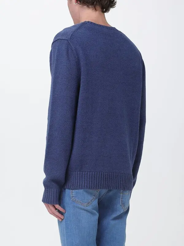 Polo Ralph Lauren Cotton Crew Neck Pullover With Teddy Bear Print - Blue