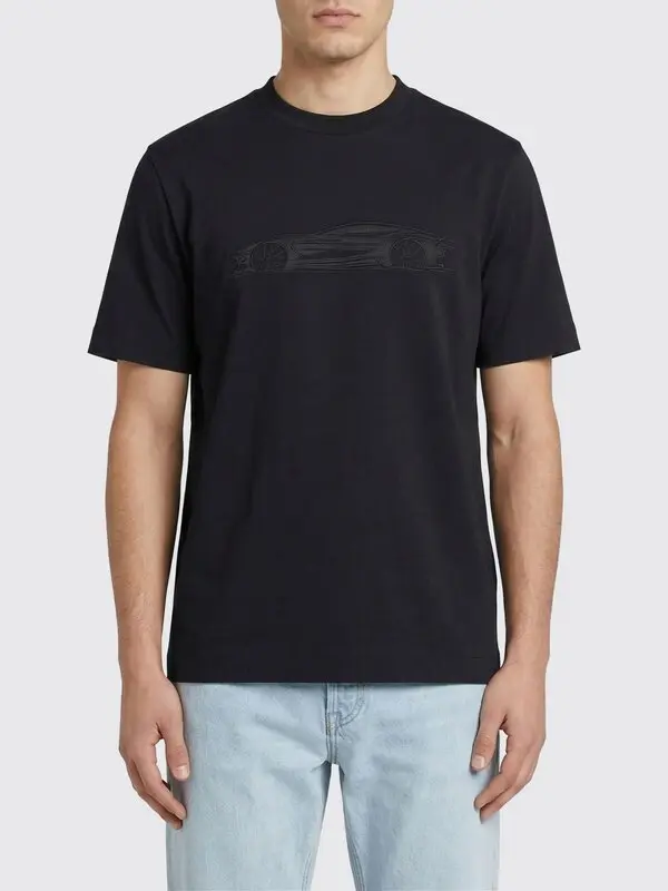 BOSS Cotton T-shirt With Logo - Blue