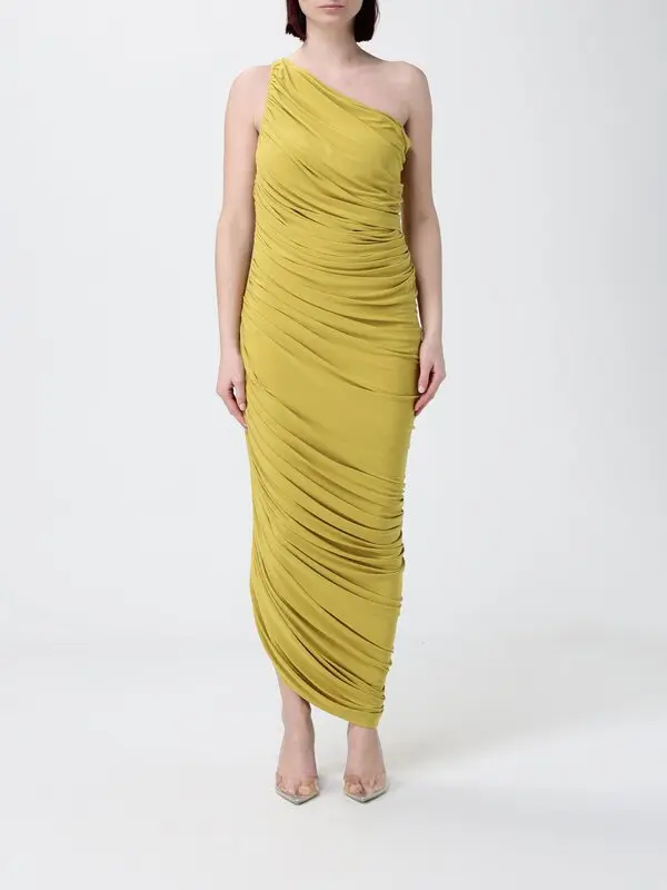 Norma Kamali One-shoulder Draped Gown - Yellow