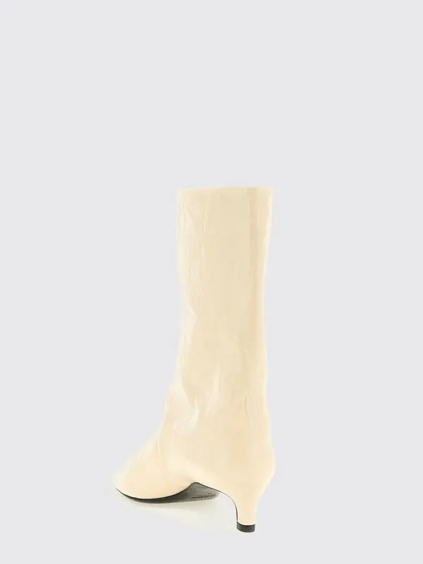 JIL SANDER Pointed Toe Mid Calf Boots - Beige