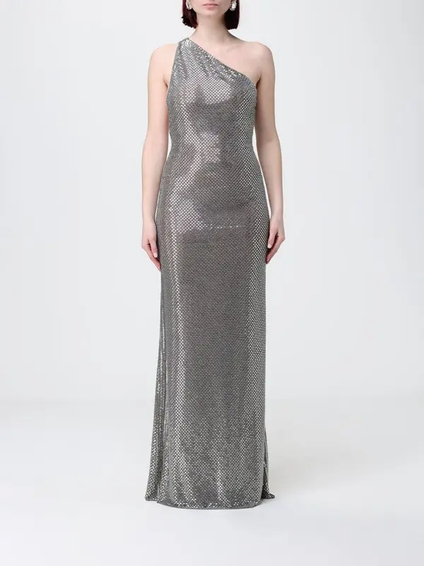SELF-PORTRAIT Sequined One-shoulder Maxi Dress