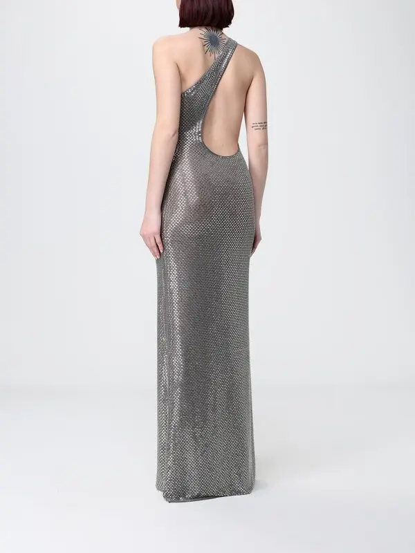 SELF-PORTRAIT Sequined One-shoulder Maxi Dress