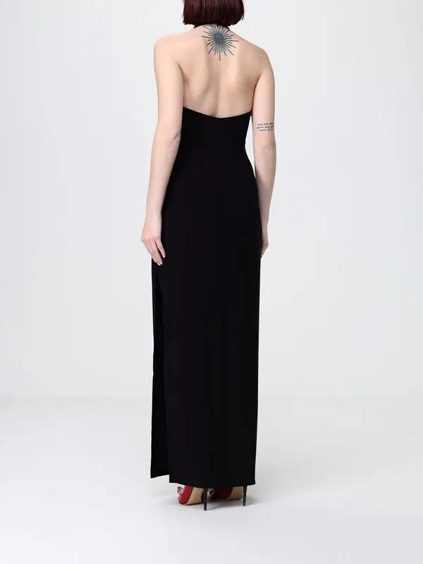 Norma Kamali Halterneck Maxi Dress With Slit