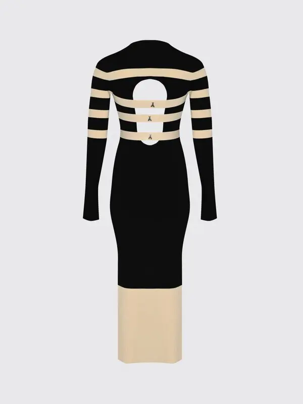 Patrizia Pepe Striped Ribbed Midi Dress
