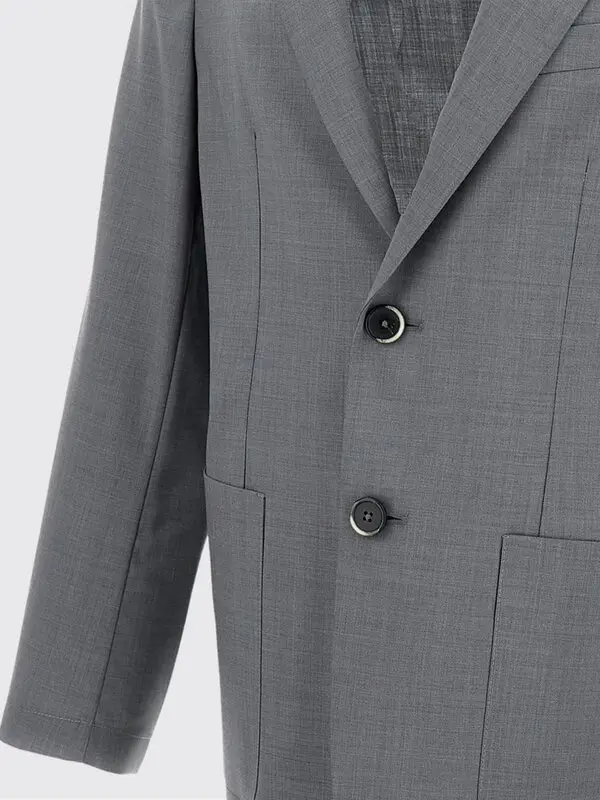 Barena Venezia Single-breasted Virgin Wool Blazer - Grey