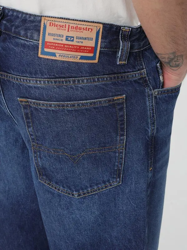 DIESEL® D-macro Wide Leg Denim Jeans