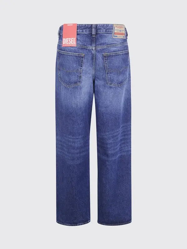 DIESEL® D-macro Wide Leg Denim Jeans - Blue