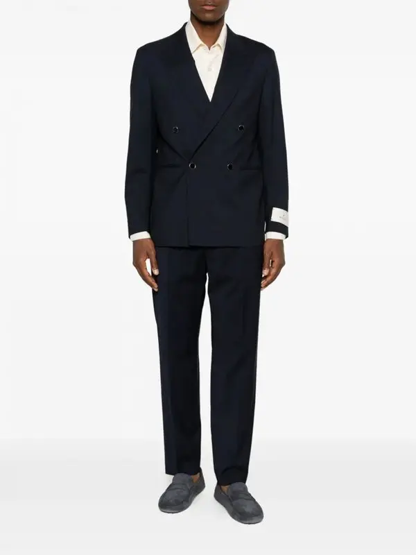 Barena Venezia Virgin Wool Tailored Trousers - Blue