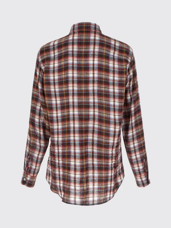 Dsquared2 Casual Check Linen Shirt - Red