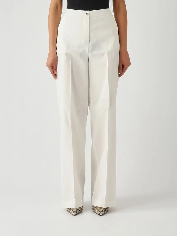 Pinko Wide Leg Trousers - White