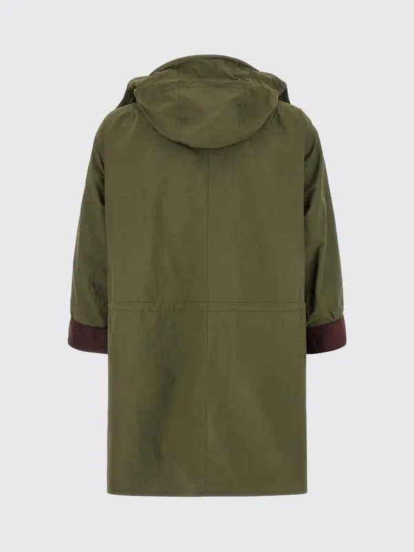 Barbour Waxed Cotton Parka With Hood - Multicolor