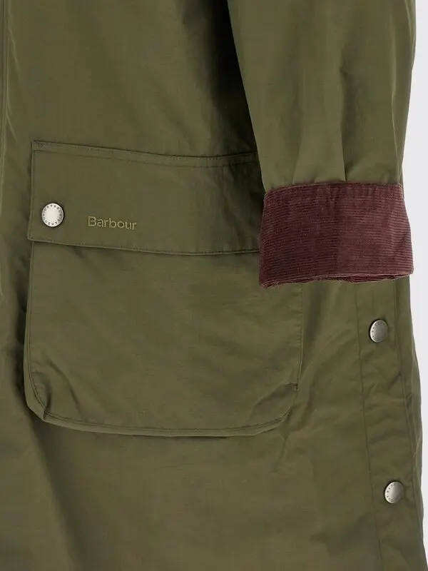Barbour Waxed Cotton Parka With Hood - Multicolor