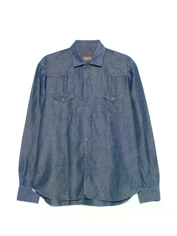 BARBA NAPOLI Flap-pocket Shirt - Blue