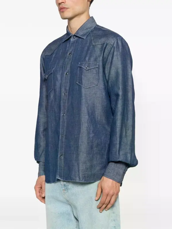BARBA NAPOLI Flap-pocket Shirt - Blue