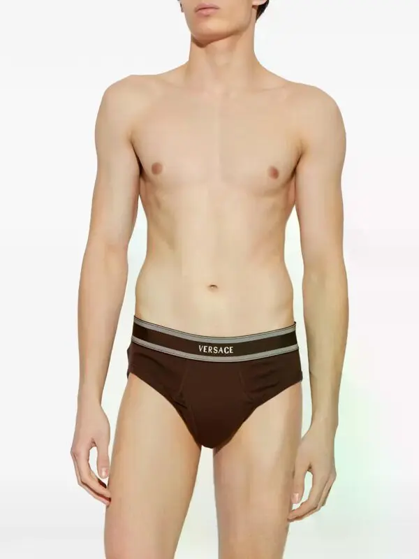 Versace Ribbed Cotton-jersey Briefs