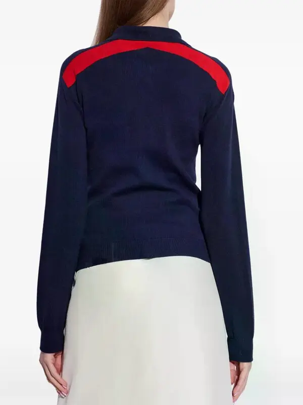 Versace Zip-up Polo Collar Cardigan