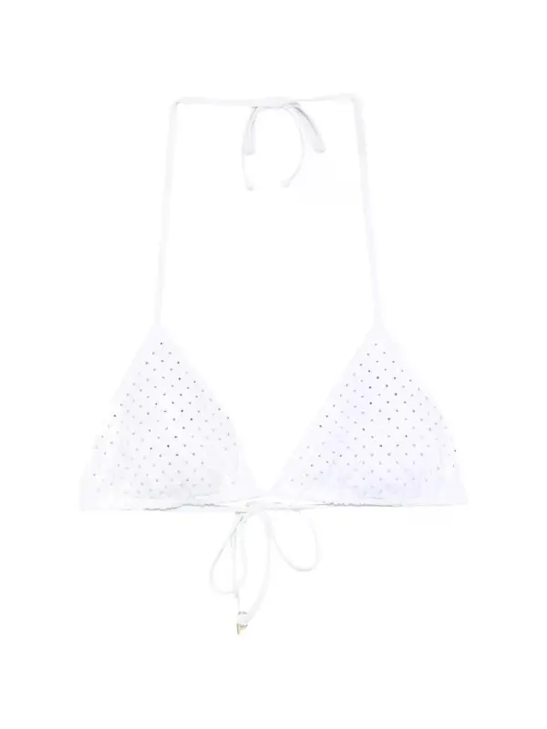FISICO Embellished Triangle Bikini Top - White