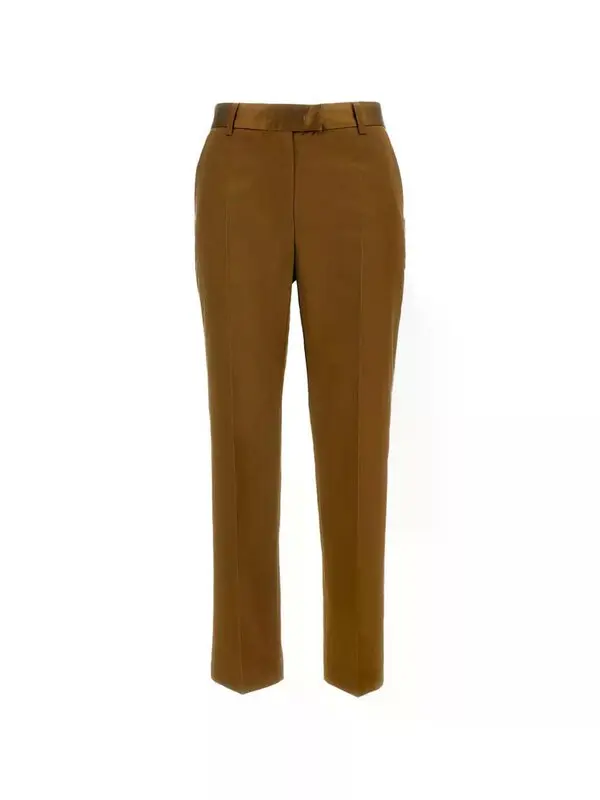 Alberto Biani Straight Trousers - Brown