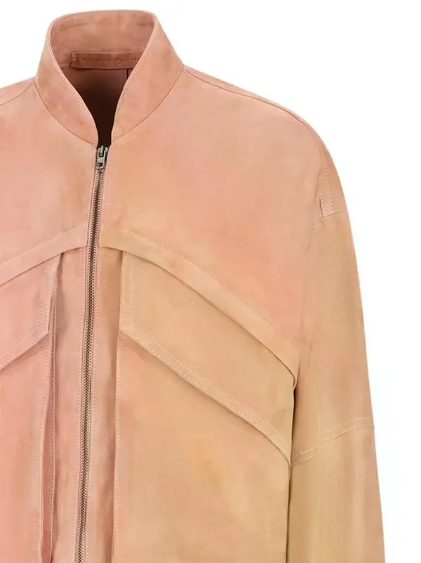 SALVATORE SANTORO Short-sleeve Leather Jacket