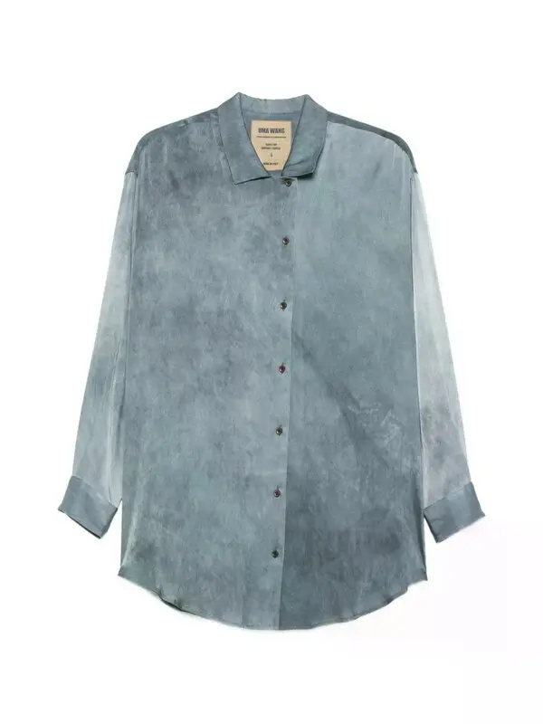 UMA WANG Buttoned Silk Shirt - Blue