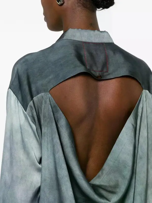 UMA WANG Buttoned Silk Shirt - Blue